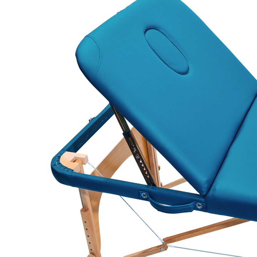 Camilla Portátil de Madera 3 Secciones Turquesa TotalRecovery - HM Medical