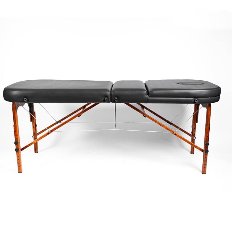 Camilla Plegable de Madera 3 Secciones Negro PREMIUM TOTAL RECOVERY - HM Medical